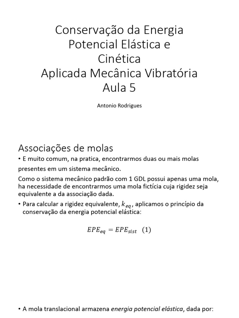 Aula 5-1 | PDF | Energia potencial | Quantidade