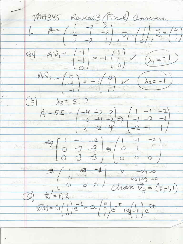 Review 3 Solutions | PDF