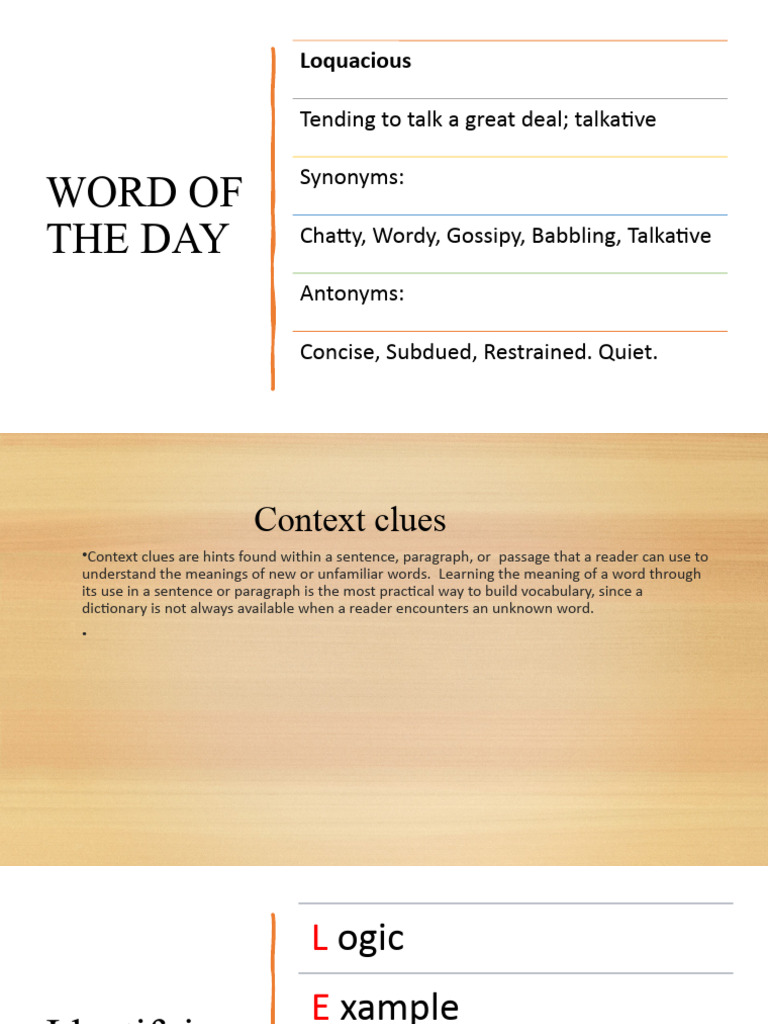Context Clues | PDF | Language Mechanics | Linguistics