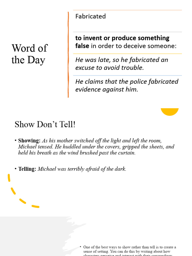 Show Dont Tell | PDF