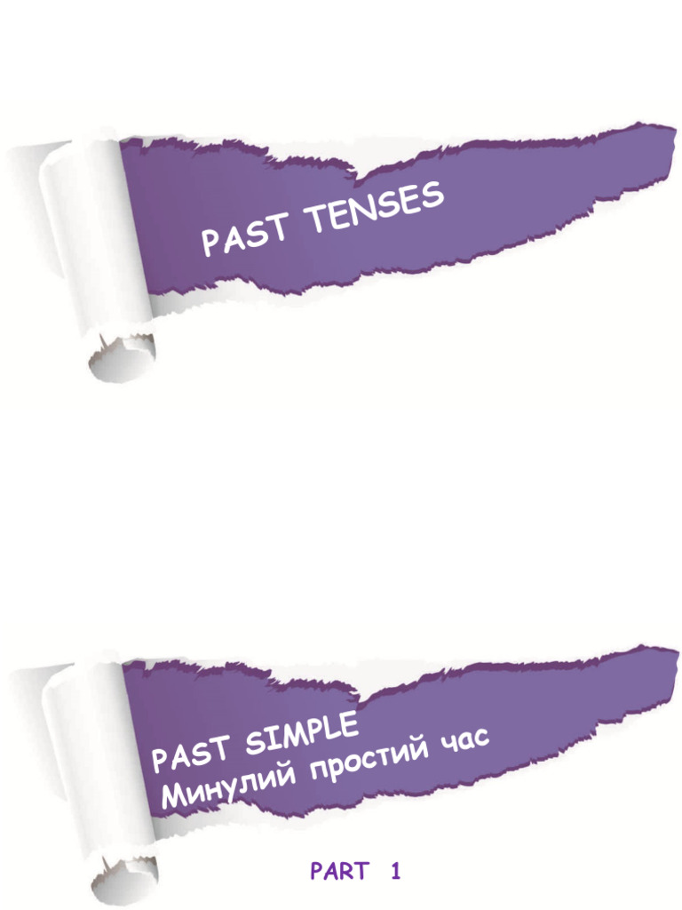 Past Tenses | PDF