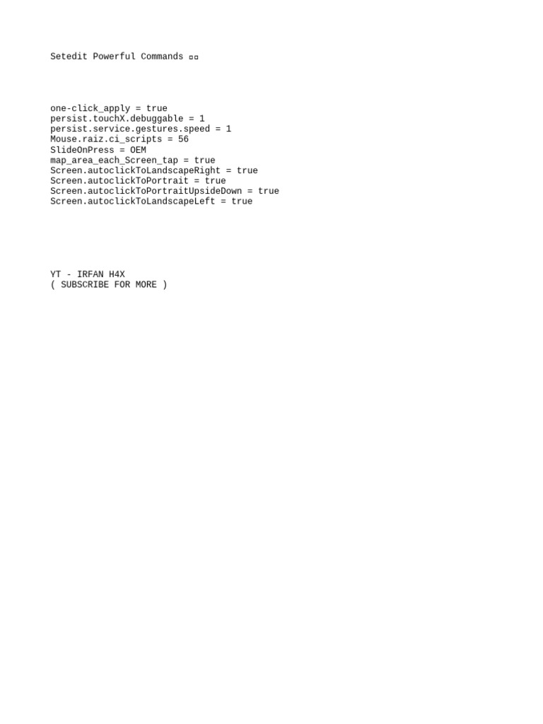 Setedit Powerful Commands ?? | PDF