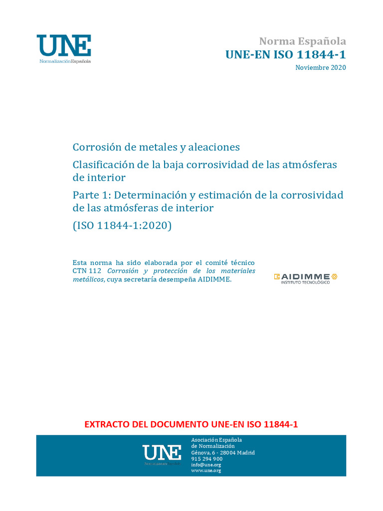 (Ex) Une-En Iso 11844-1 2020 | PDF | Tecnología