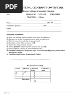 Geography PP1 QS Pre-Mock 2025 | PDF | Desert | Wound