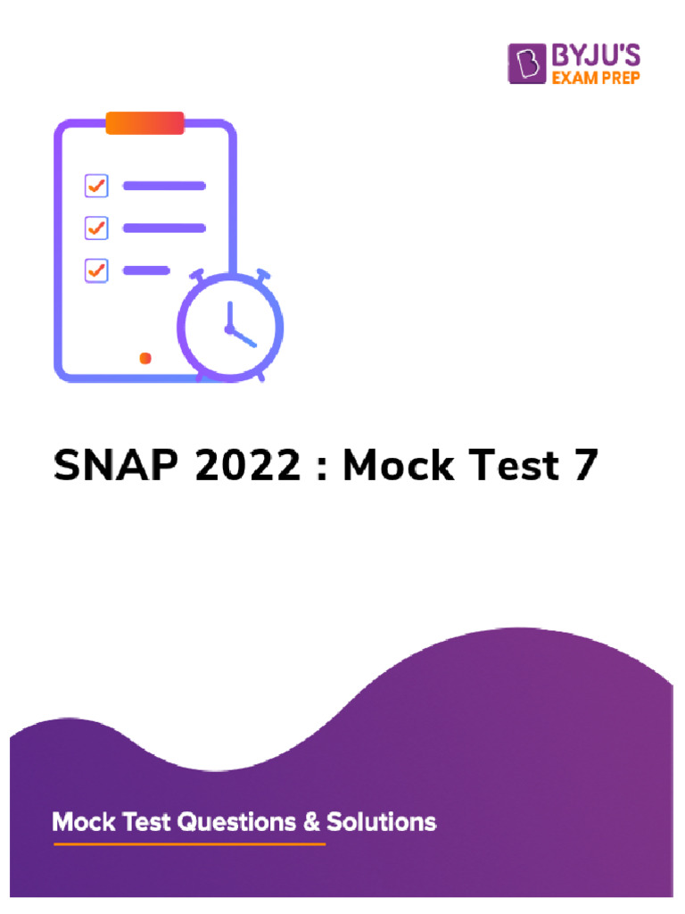 SNAP Mock Test 7 | PDF