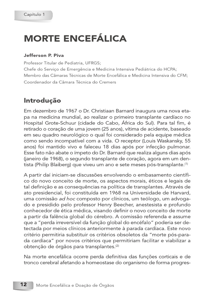 Morte Encefálica | PDF | Morte | Coma