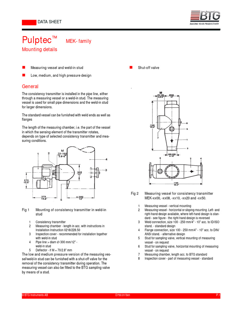MEK 2500 Mounting Details | PDF | Pipe (Fluid Conveyance) | Valve
