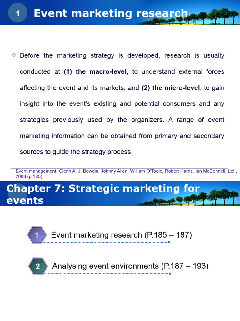Review 4 - Chapter 9 - Marketing Planning For Event | PDF | Swot ...