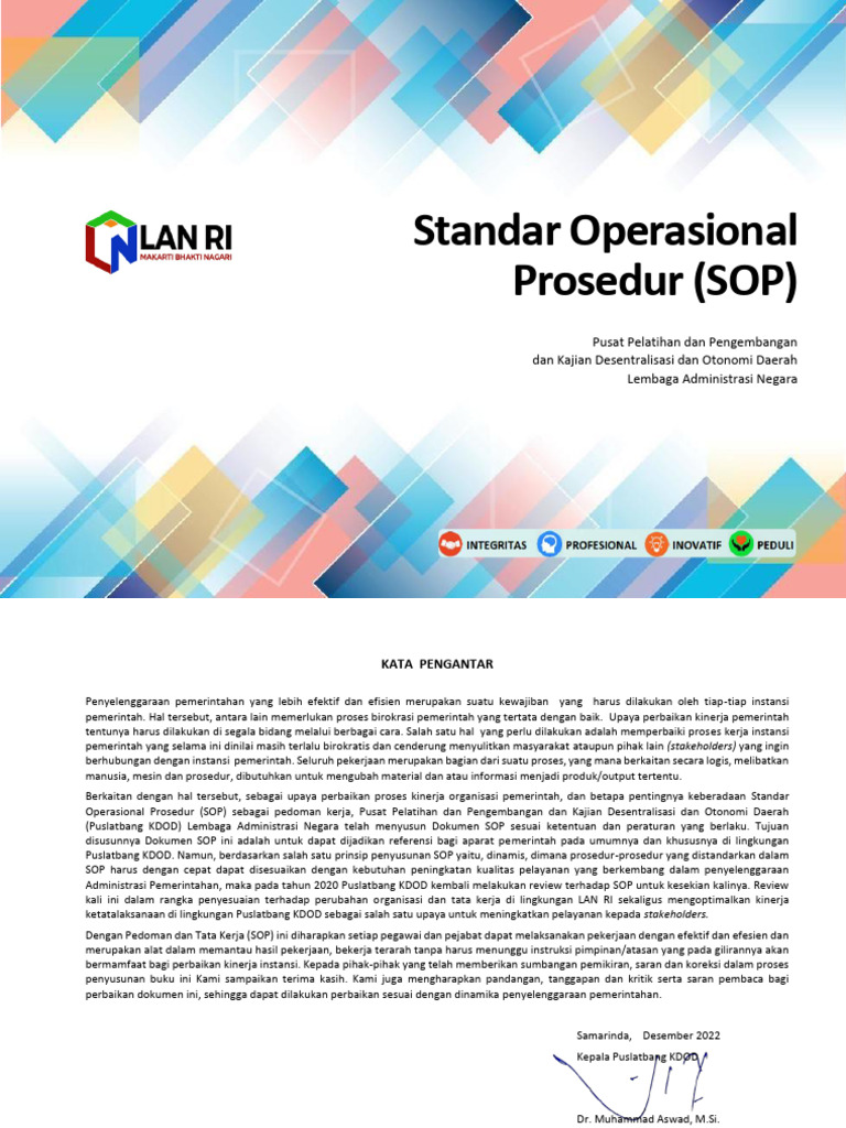 SOP Revisi 2022 | PDF