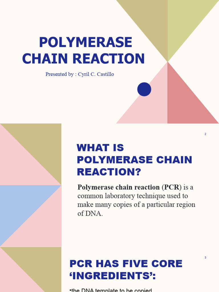 Presentation PCR | PDF | Polymerase Chain Reaction | Primer (Molecular Biology)