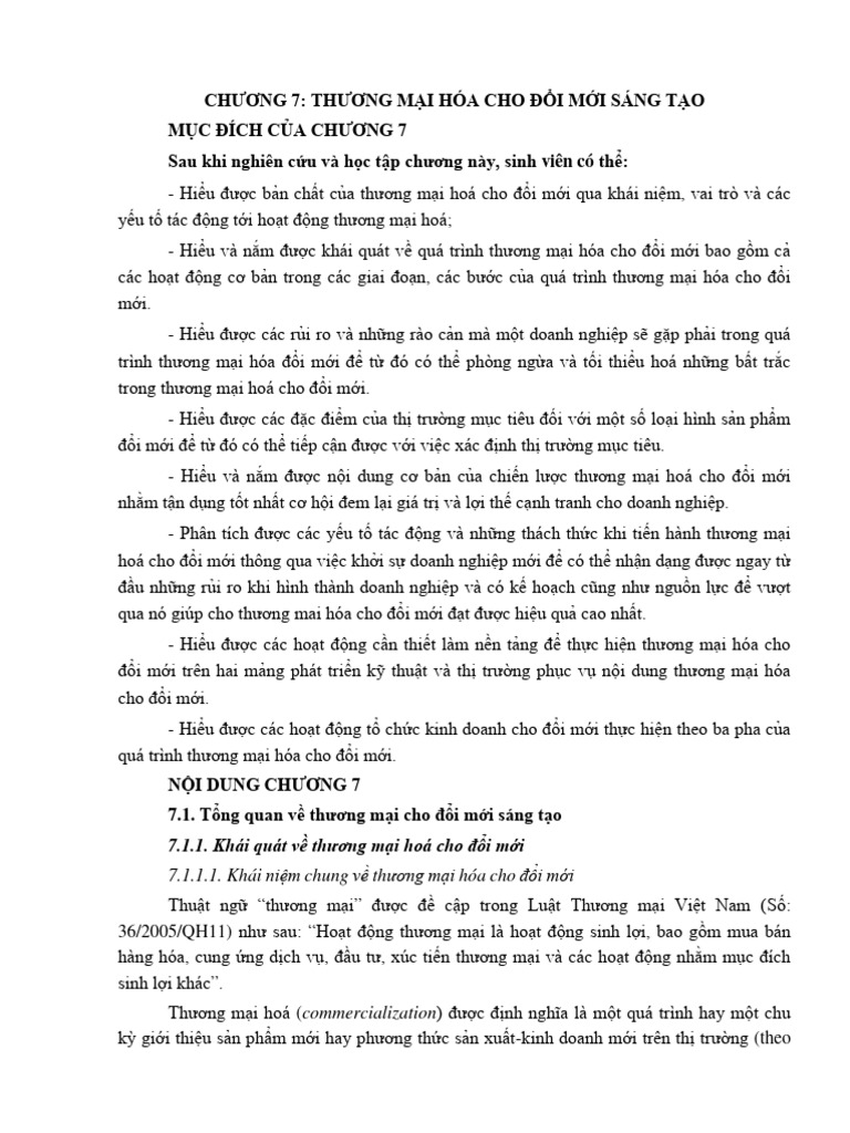 TLHT - Chương 7 - Quản trị ĐMST | PDF