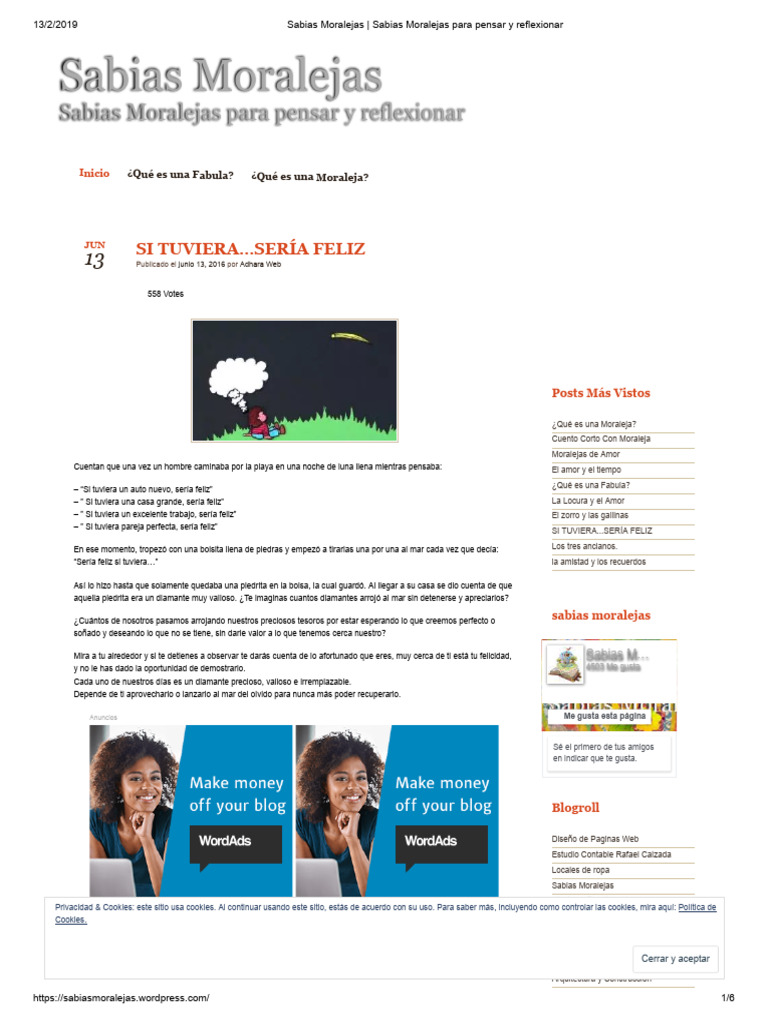 Sabias Moralejas - Sabias Moralejas para Pensar y Reflexionar | PDF