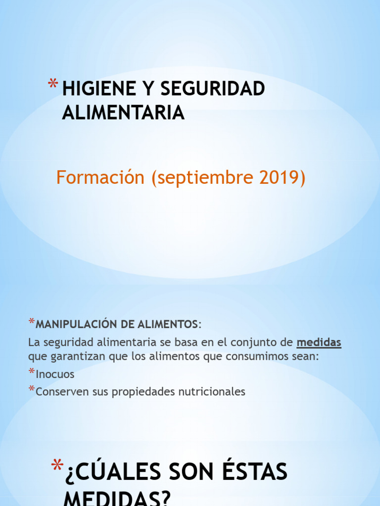 Higiene y Seguridad Alimentaria | PDF | Seguridad alimenticia | Alimentos