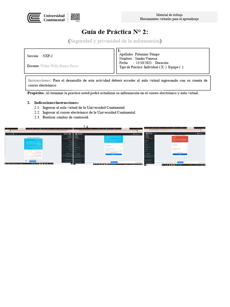 Guía Práctica de La Semana 02 Corregida. | PDF