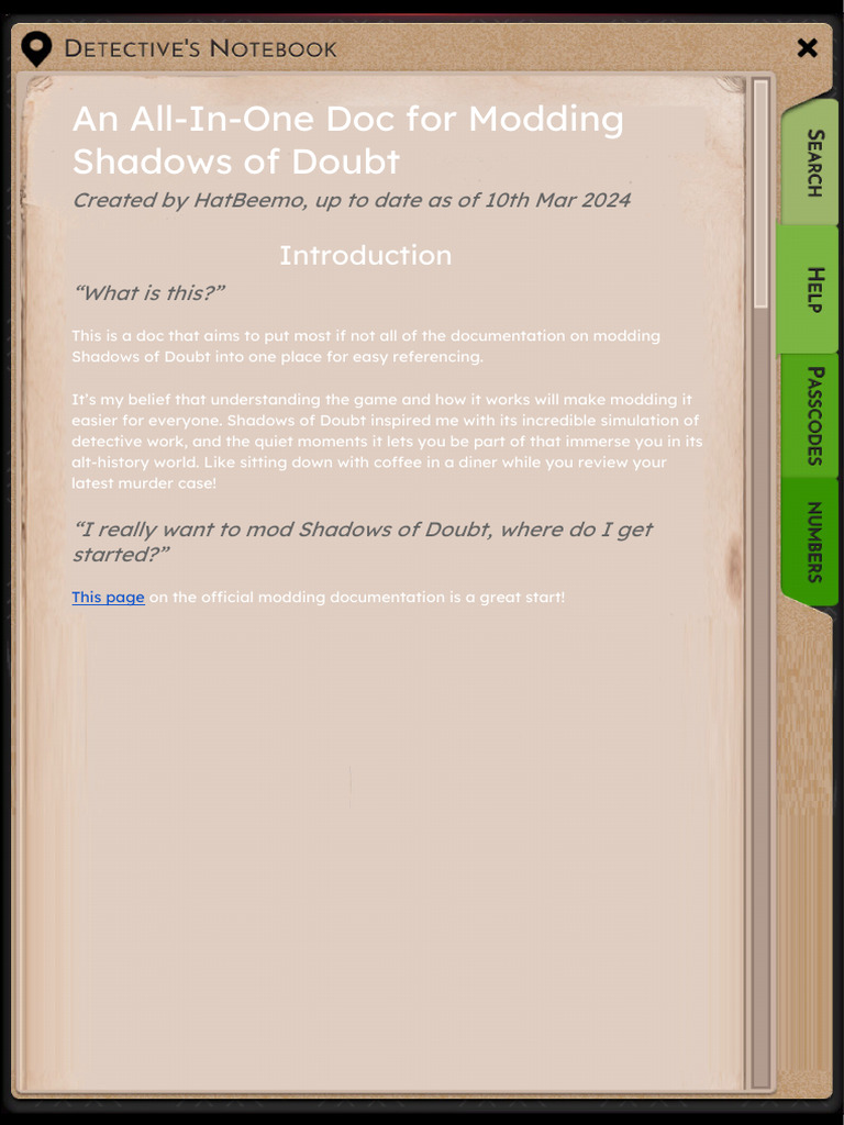 Shadows of Doubt Modding Guide | PDF | Zip (File Format) | Online And Offline