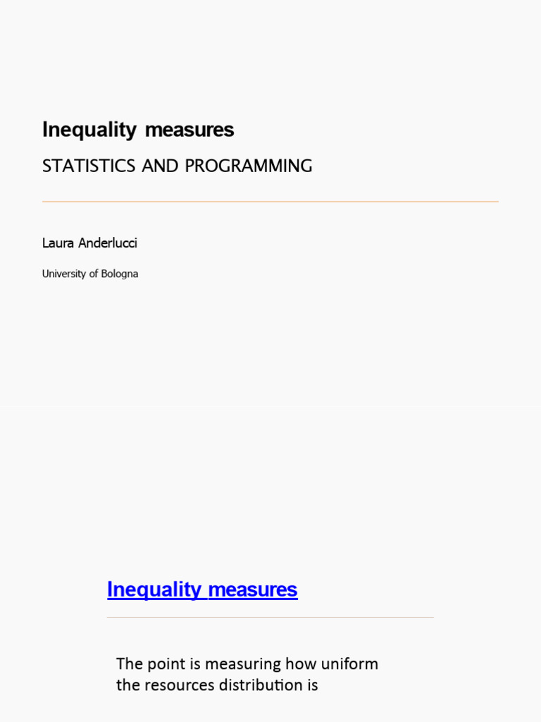 6 InequalityMeasures | PDF | Gini Coefficient | Economic Inequality