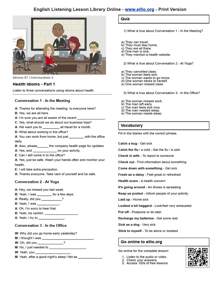 Health Idioms 8 V2 | PDF Health Idioms 8 V2 | PDF