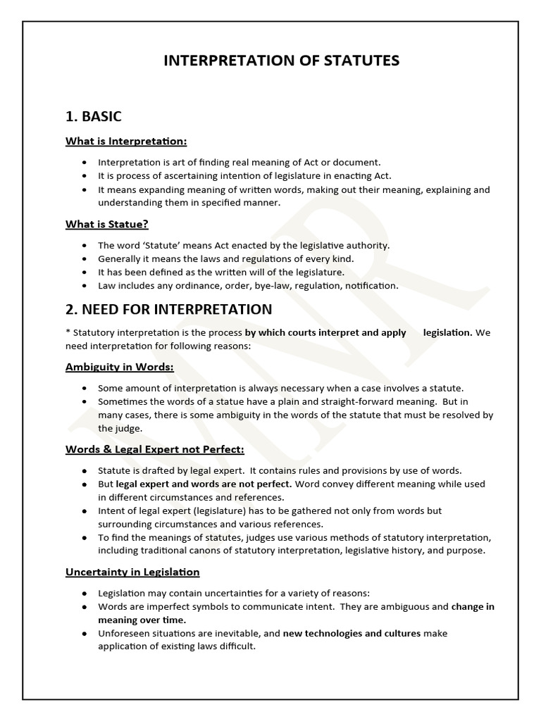 14 Chapter Inter Pretation Documents | PDF | Statutory Interpretation ...
