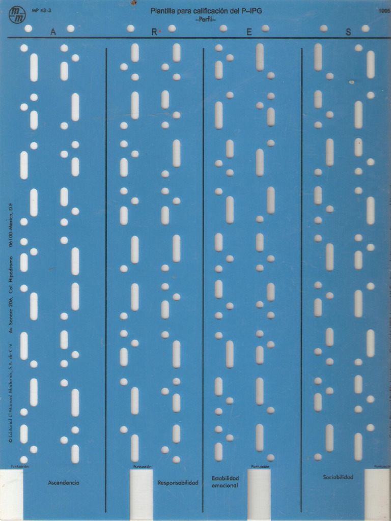 Test Gordon P-IPG (Plantillas) | PDF