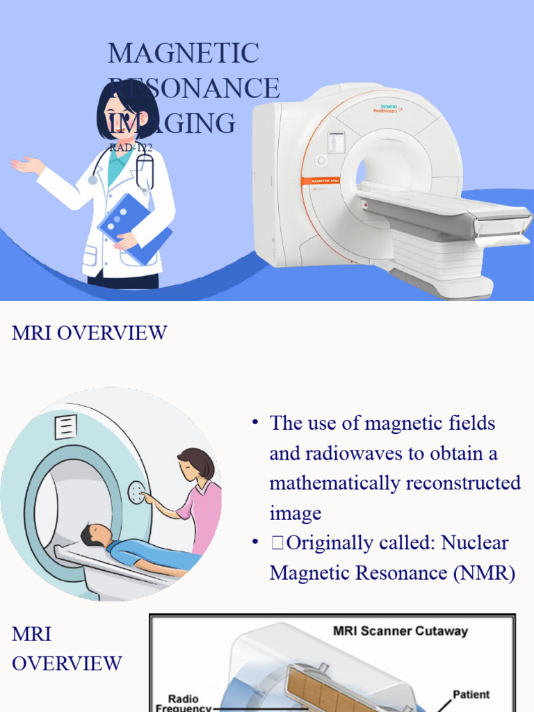 MRI-- PRELIMS | PDF | Magnetic Resonance Imaging | Relaxation (Nmr)