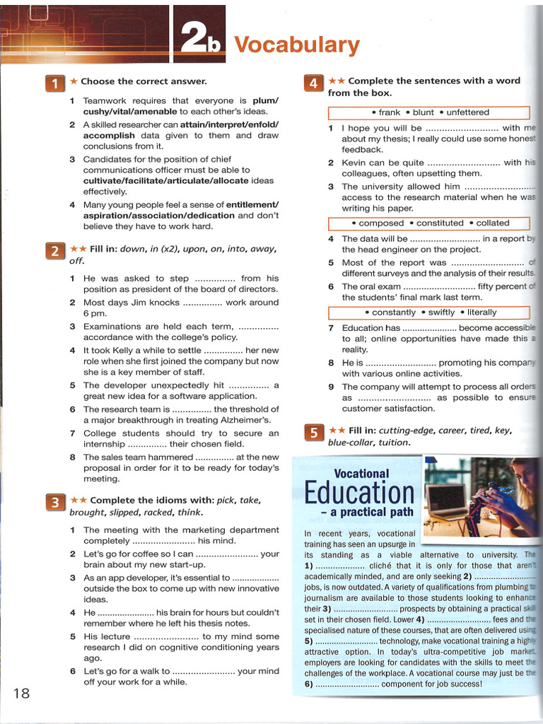 2b Vocabulary | PDF