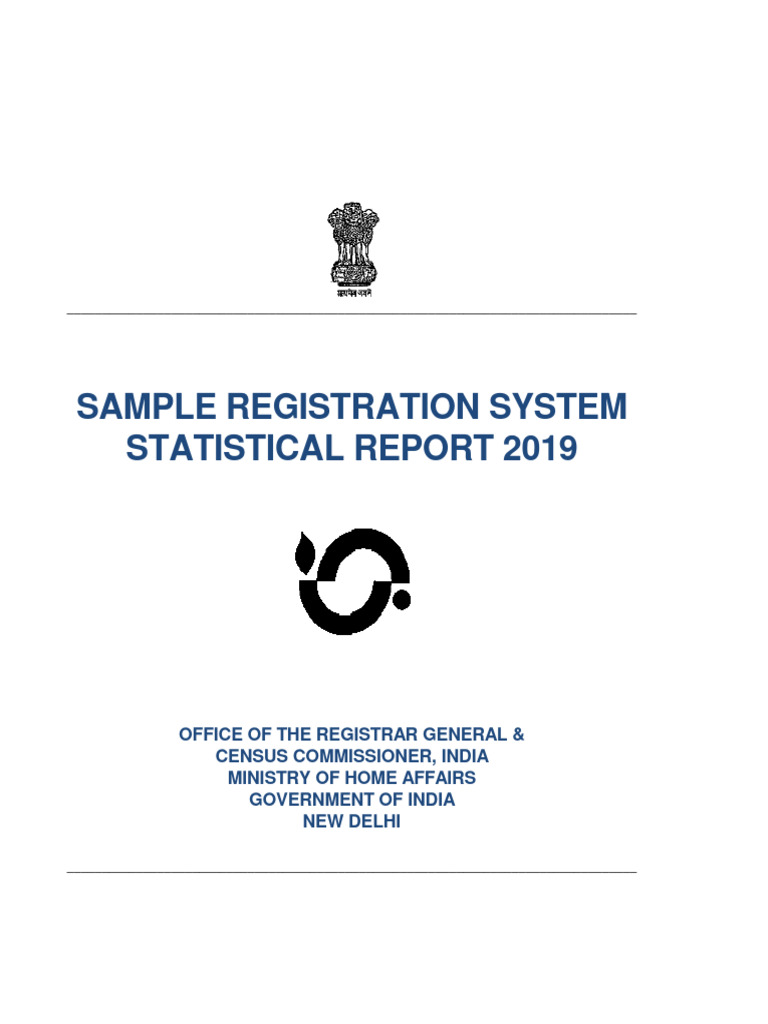 SRS Report 2019 | PDF | Infants | Infant Mortality