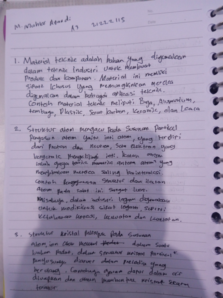 Quiz Material Teknik | PDF