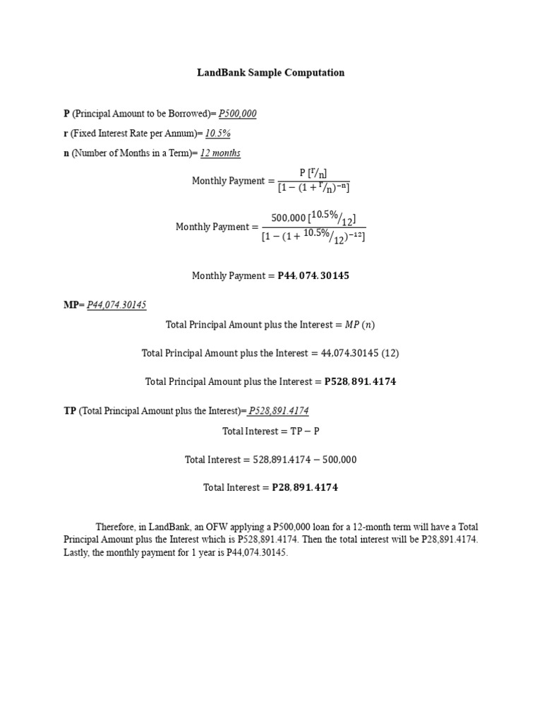 Gen. Math Sample Computations | PDF | Interest | Investing