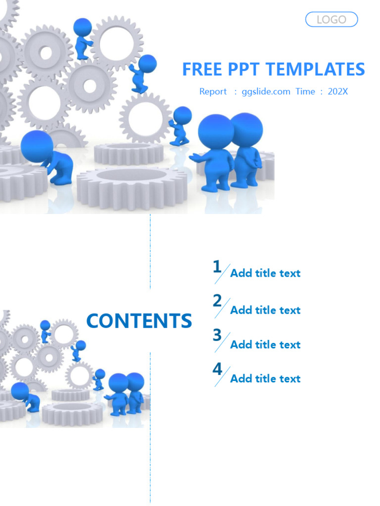 3D Small Man Business PPT Template | PDF
