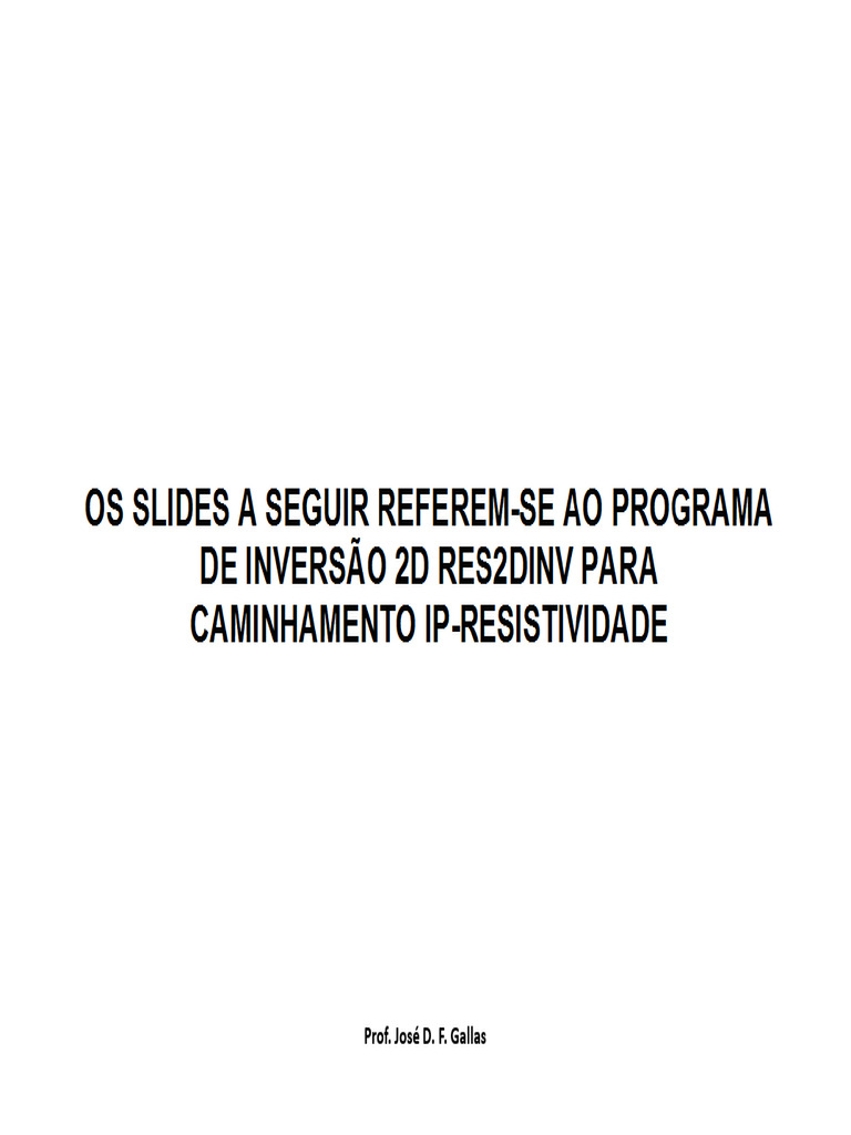 Guia de Uso do RES2DINV para IP-Resistividade | PDF