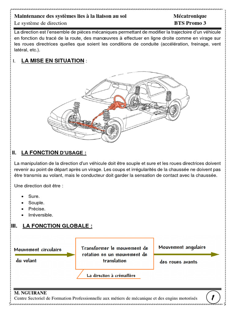 Système de Direction Automobile: Guide Complet | PDF | Pompe | Véhicules