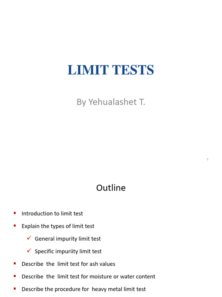 Limit Tests | PDF