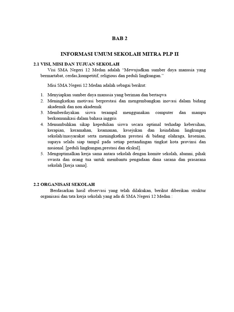 BAB 2 Laporan PLP II | PDF