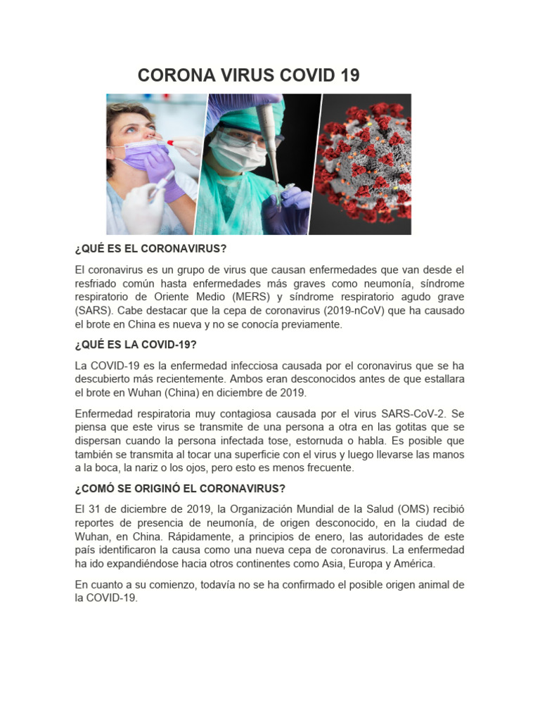 Corona Virus Covid 19 | PDF | Estadísticas medicas | Inmunología