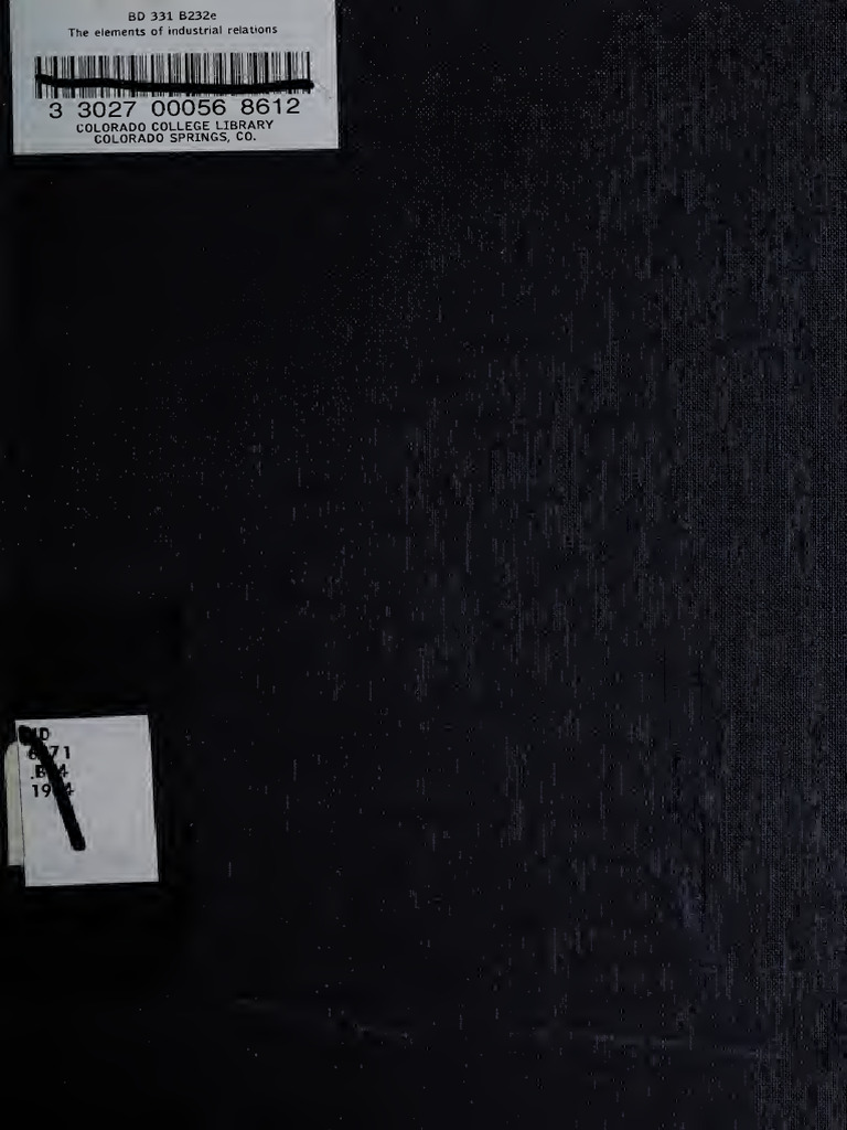 Elements Of Industrial Relations Pdf Capitalism Labour Economics