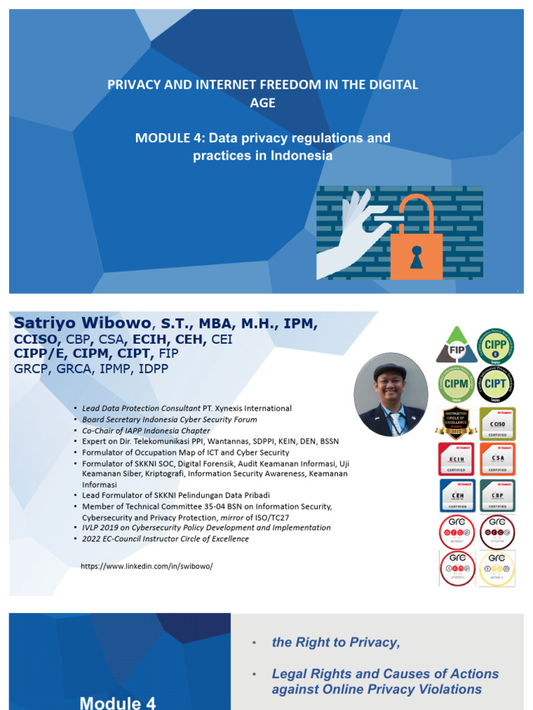 ABA ROLI - PRIVACY AND INTERNET FREEDOM IN THE DIGITAL AGE Module 4 | PDF | Surveillance | Privacy