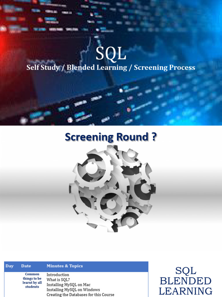 Accenture SQL Blended Learning | PDF | Computer Programming | Information Retrieval