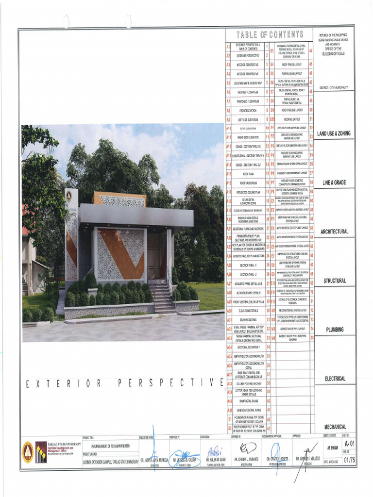Multi Purpose Hall Drawings | PDF
