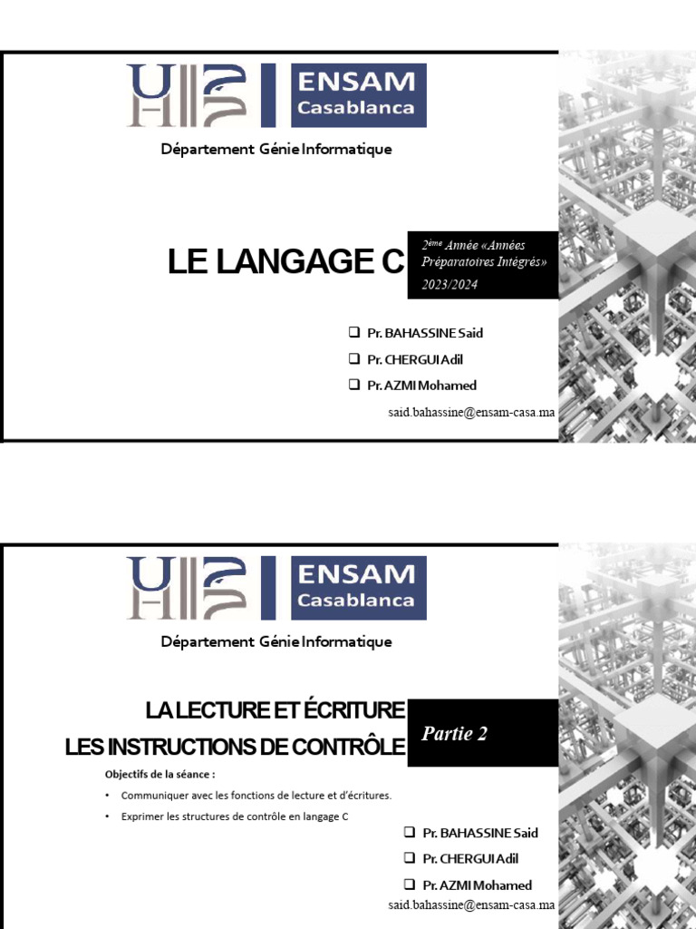 Programmation Langage C - Partie 2 | PDF | Ordinateurs