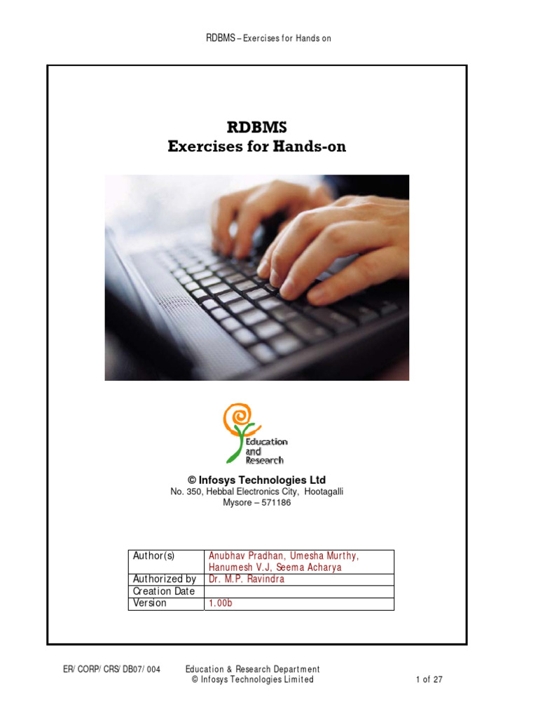 Rdbms LC Labguide | PDF | Computer Data | Information Technology Management