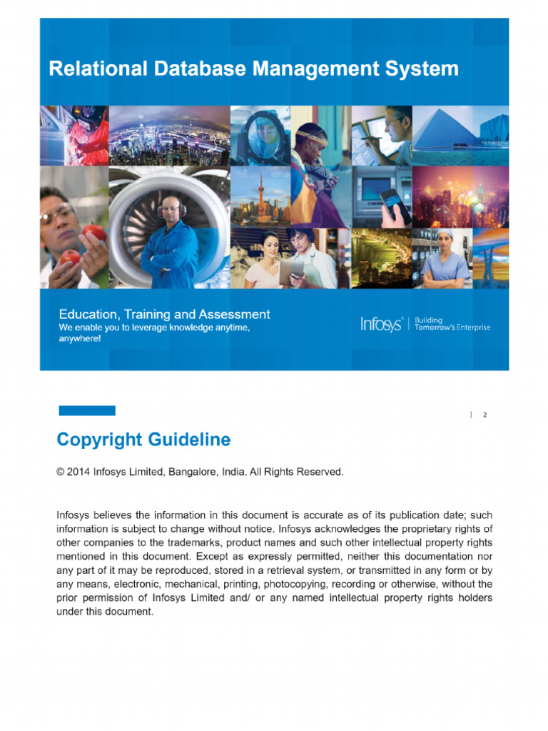 Infosys RDBMS 3 | PDF