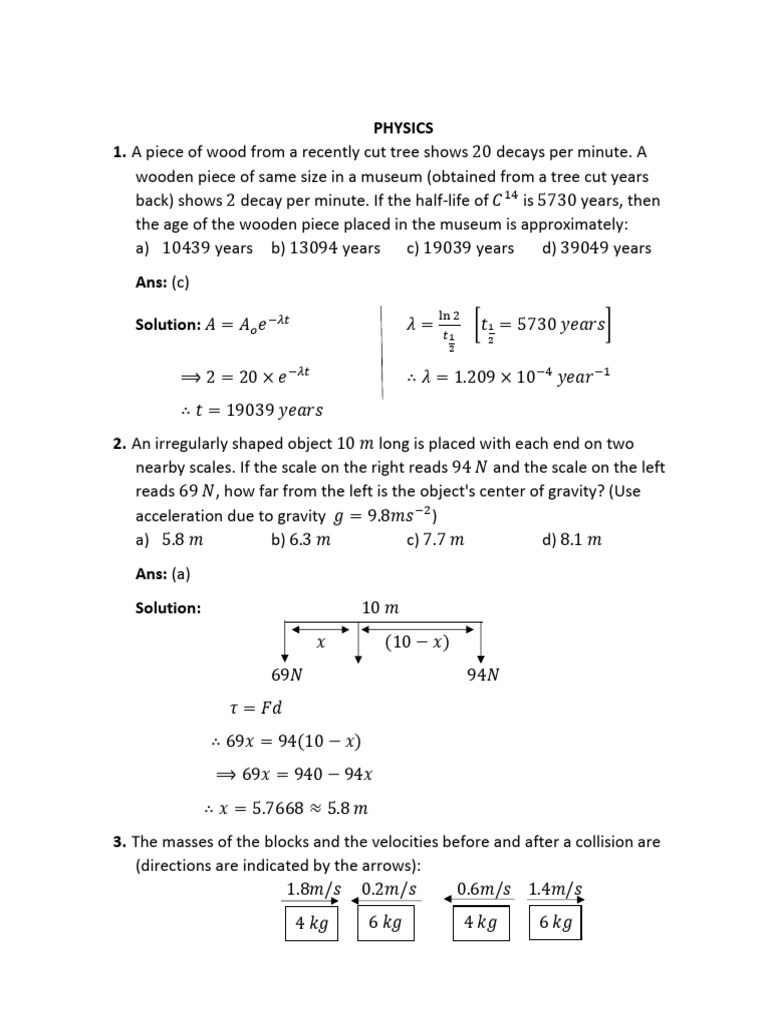 IUT Question 2023-2024 | Download Free PDF | Redox | Physics