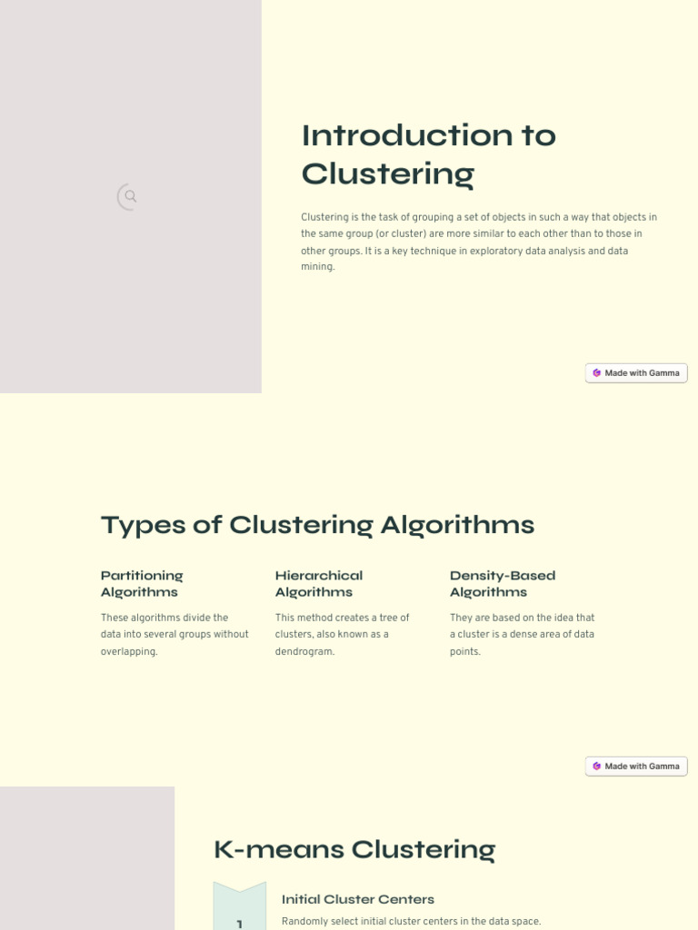 Introduction To Clustering Pdf Cluster Analysis Algorithms And Data Structures