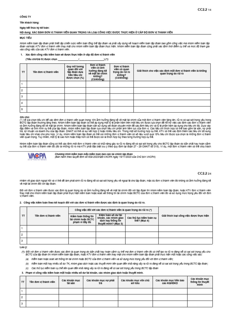 CC2.2 xac dinh dvtv qtrong va loai cv duoc thuc hien o cap do dvtv | PDF