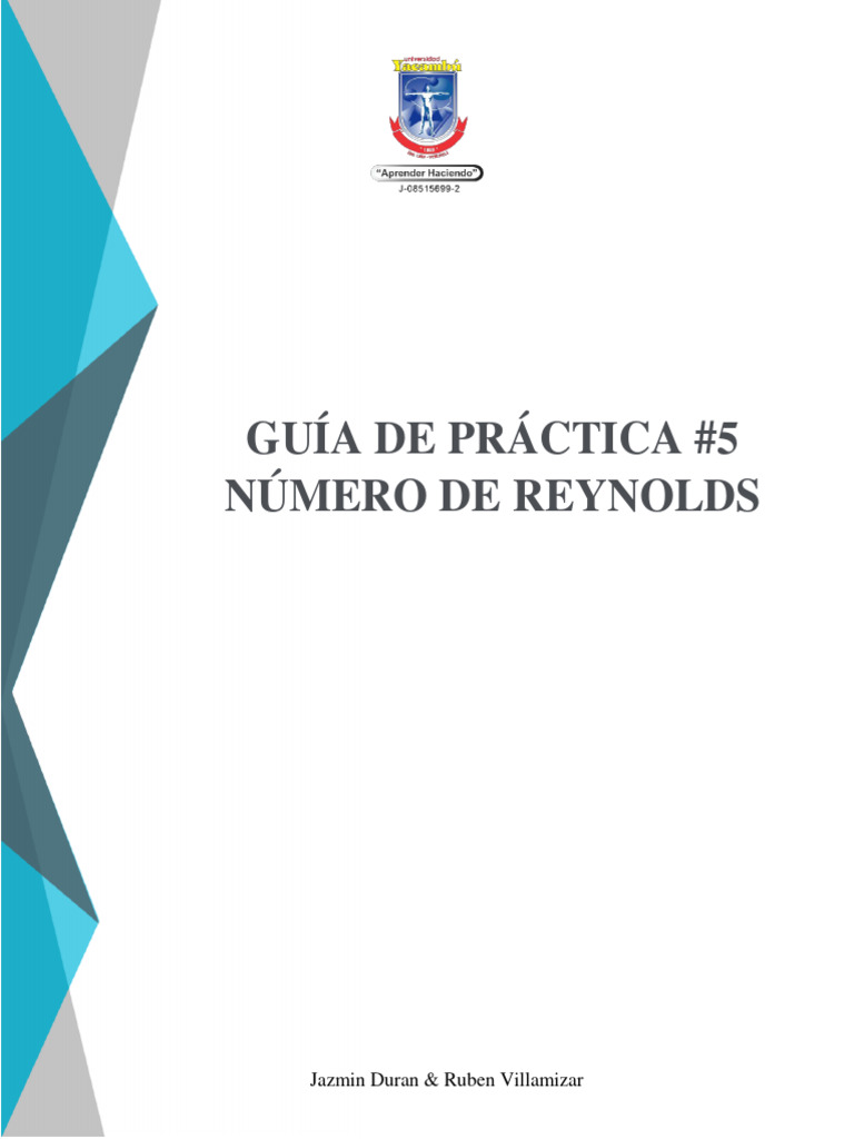 Practica 5. Numero de Reynolds | PDF | Numero Reynolds | Descarga (hidrología)
