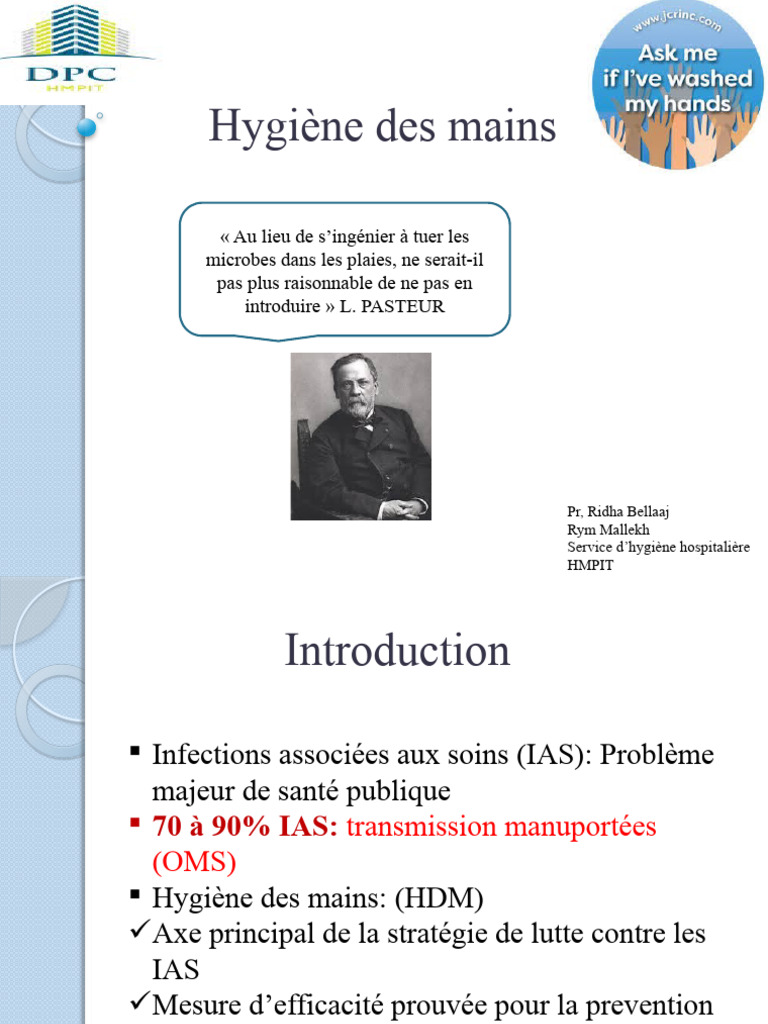 Hygiène des mains | PDF | Hygiène des mains | Prévention