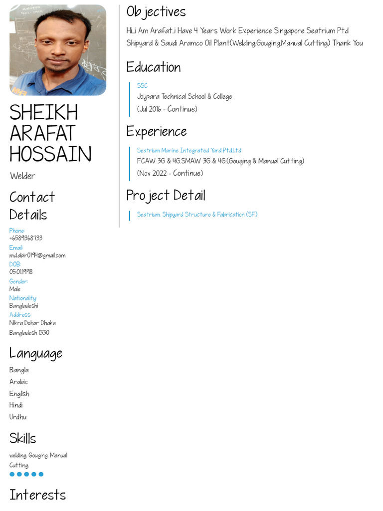 Sheikh Arafat - Resume - 290 | PDF | Technology & Engineering