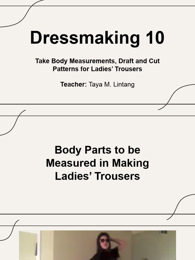 Dressmaking Q3 Body Parts To Be Measured - 092820 | PDF | Trousers ...
