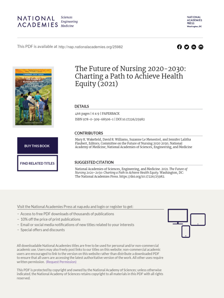 Future of Nursing 2020-2030 | PDF