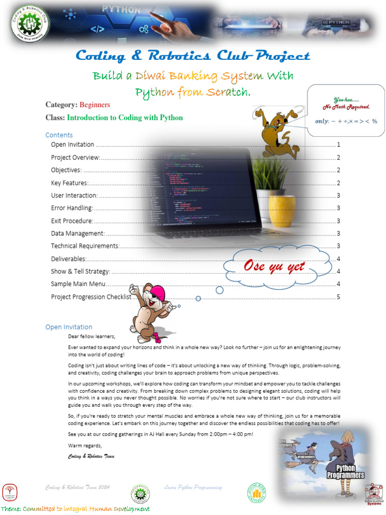 Coding Club Python Project Document | PDF | Command Line Interface ... Coding Club Python Project Document | PDF | Command Line Interface ...